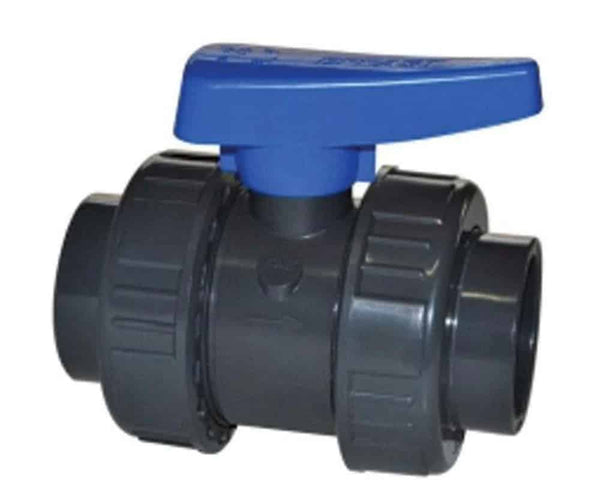 4" BALL VALVE (DOUBLE UNION) BLUE HANDLE - Beacon Koi